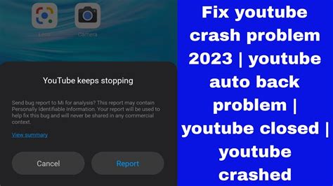 fix youtube crash problem 2023 youtube auto back problem youtube