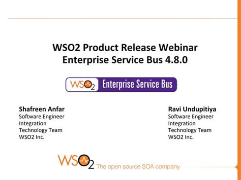 Wso2 Product Release Webinar The Wso2 Esb 480 Ppt