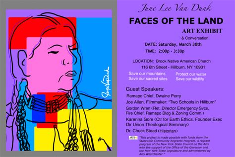 Art Exhibit And Conversation June Lee Van Dunk Faces Of The Land