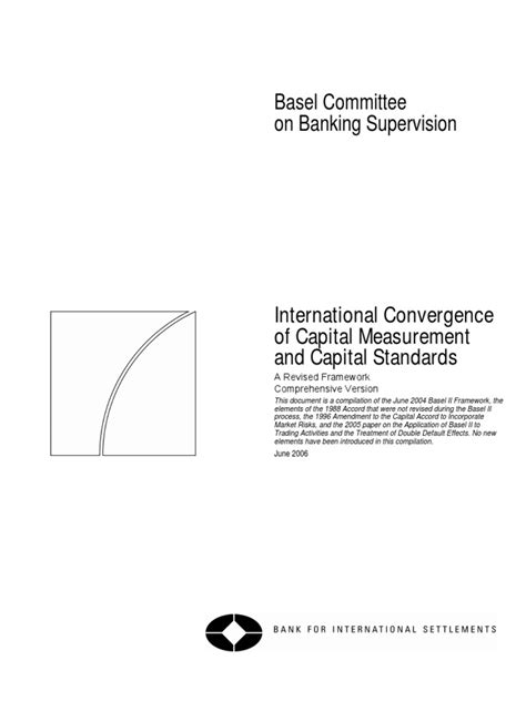 Basel Ii Framework Pdf Basel Ii Capital Requirement