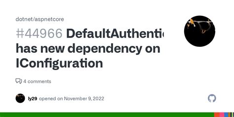defaultauthenticationconfigurationprovider has new dependency on
