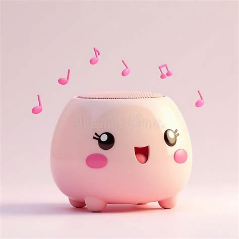 Adorable Pink Bluetooth Speaker Cute Cartoon Design Joyful Music