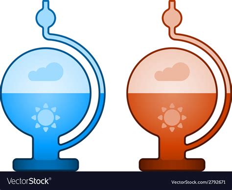 Glass Liquid Barometer Royalty Free Vector Image