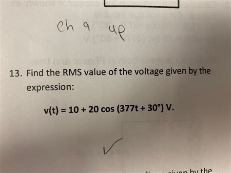 solved eha u dp 13 find the rms value of the voltage given