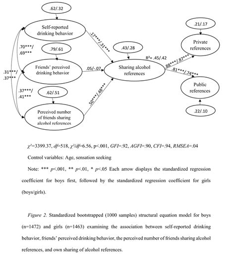 Standardized Bootstrapped 1000 Samples Structural Equation Model Download Scientific Diagram