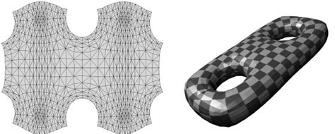 Surface Parameterization And Texture Mapping Of A Unique M Tile Figure