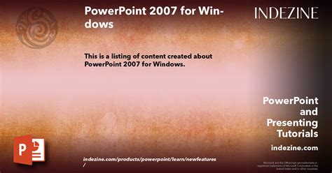 Powerpoint 2007 For Windows Powerpoint 2007 For Windows