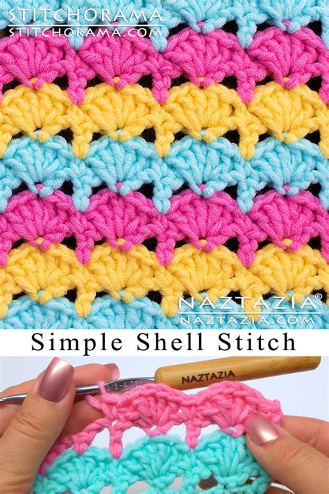 How To Crochet Simple Shell Stitch Crochet Shell Pattern Crochet Shell Stitch Crochet