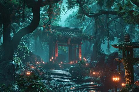 Traverse The Mysterious Depths Of The Living Fores Generative Ai Premium Ai Generated Image