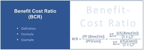 What Is The Benefit Cost Ratio Bcr Definition Formula Example Project