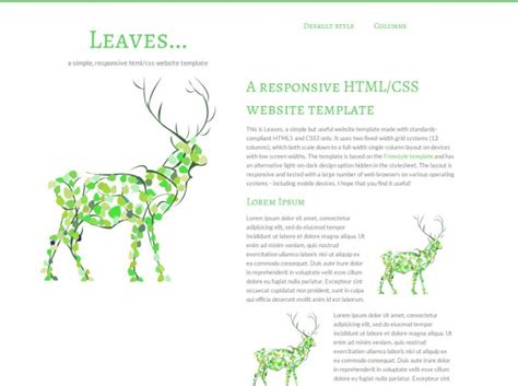New Responsive HTML CSS Template Leaves Andreasviklund Com