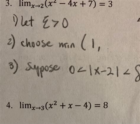 solved use the rigorous definition of a limit and fill out