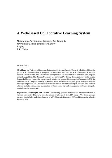 pdf a web based collaborative learning system