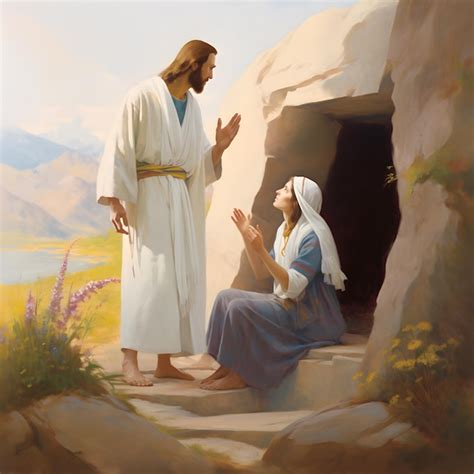 Jesus Cristo Aparecendo A Maria Madalena No Túmulo Vazio Após A