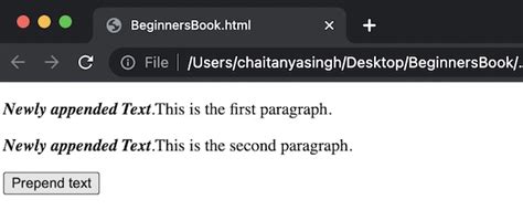Jquery Prepend