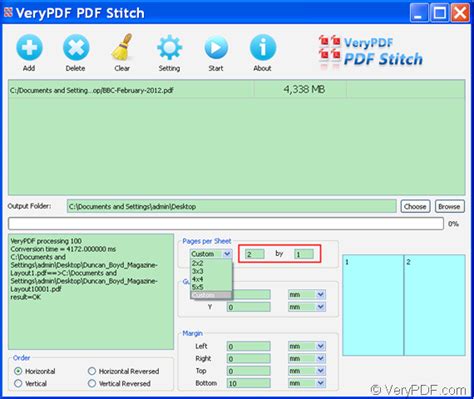 How To Stitch 2 Pdf Pages To 1 Page And Fit To A3 Paper Size Verypdf