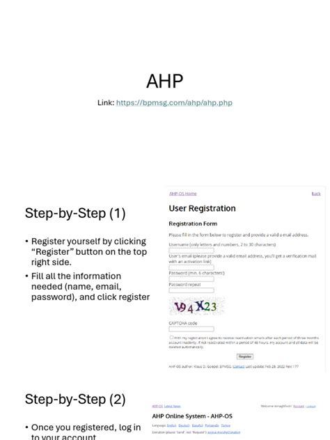 Ahp Step By Step Pdf