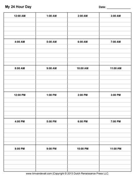 Time Management Schedule Worksheets Budgetplannertemplate Time