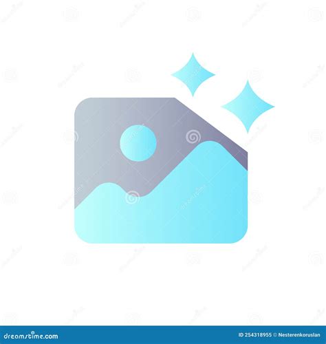 photo editing flat gradient color ui icon stock vector illustration