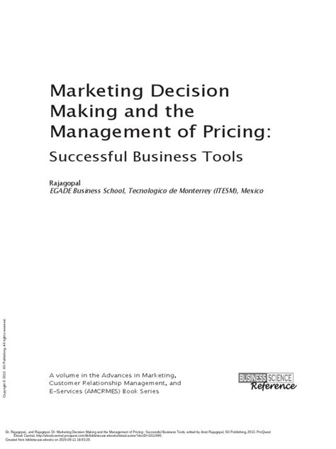 Marketing Decision Making And The Management Of Pr Pdf Pricing