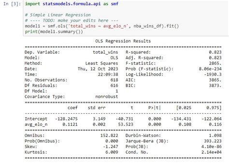 solved you created a simple linear regression model for the