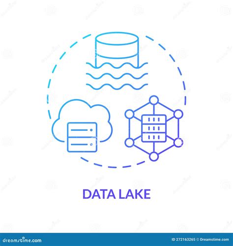 Data Lake Blue Gradient Concept Icon Stock Vector Illustration Of
