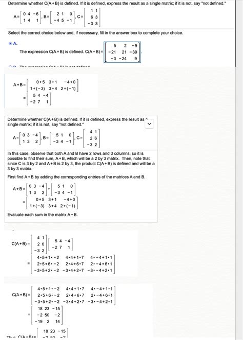 Solved Hi I Am Looking To Get Help On This Matrix Problem Chegg Com