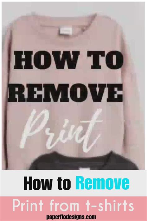 How To Remove Print From T Shirts Artofit