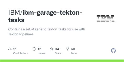 Github Ibmibm Garage Tekton Tasks Contains A Set Of Generic Tekton