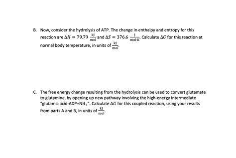 Solved Problem 6 Coupled Biochemical Reactions Atp