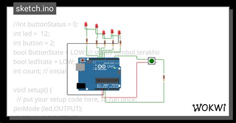 Lampu Dengan Tombol I Wokwi ESP STM Arduino Simulator