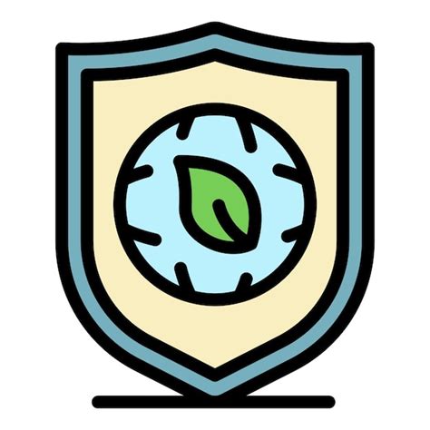 Premium Vector Eco Shield Leaf Icon Outline Eco Shield Leaf Vector