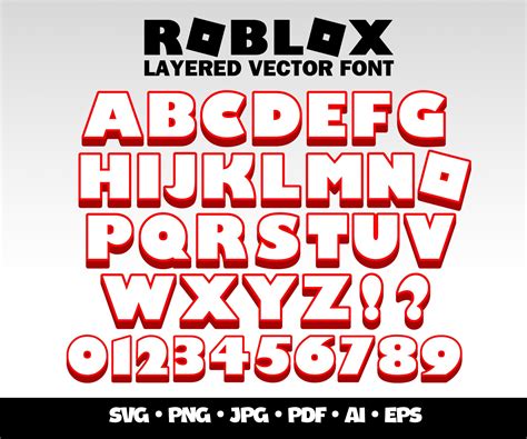 Roblox Font Letter Roblox Svg Bundle Png Roblox Gamer T For Roblox