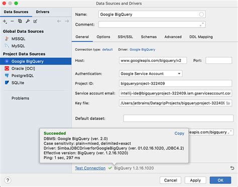 Connect To Bigquery Datagrip