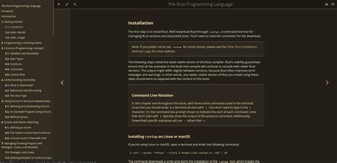 Broken Website The Local Rust Book Sidebar Is Not Affected Issue Darkreader