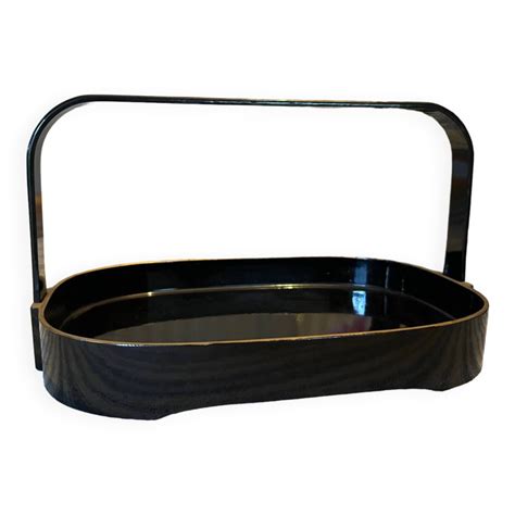 Serviteur En Bois Laqué Noir Selency