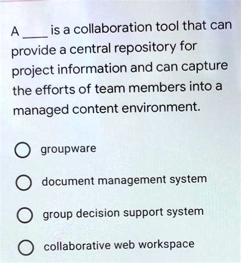 solved a is a collaboration tool that can provide a central repository