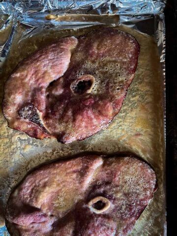 How To Cook Ham Steak In The Oven Loveable Lemons