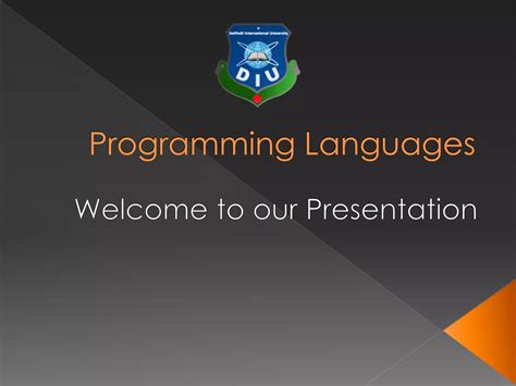 Programming Languages Pptx Programming Languages Computing
