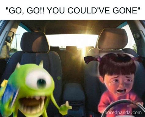 Driving Car Funny Jokes Monsters Inc Mike Wazowski Funny Monster Inc