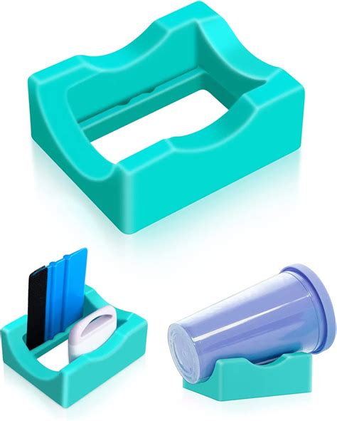 머그잔 유리 컵 크래들 실리콘 컵 홀더 내장 슬롯 텀블러 홀더 공예 데칼 텀블러 스탠드 곡률 지지대 Aliexpress