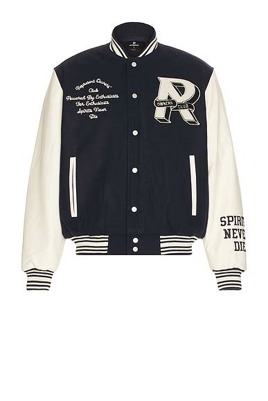 Represent Owners Club Varsity Jacket In Midnight Navy Fwrd