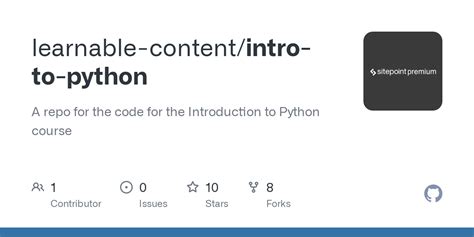 GitHub Learnable Content Intro To Python A Repo For The Code For The Introduction To Python