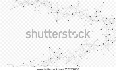 Digits Abstract Background Connected Lines Dots Stock Vector Royalty