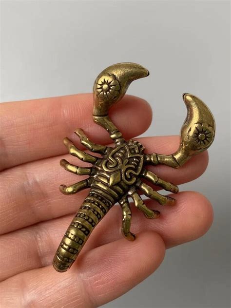 2 Pieces Pure Copper Scorpion Sculpture Handmade Pendant Etsy