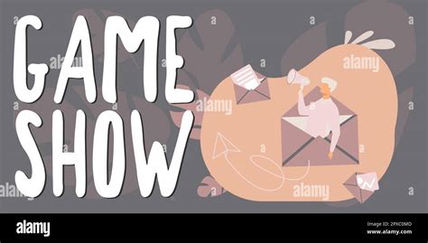 Writing Displaying Text Game Show Concept Meaning Program In
