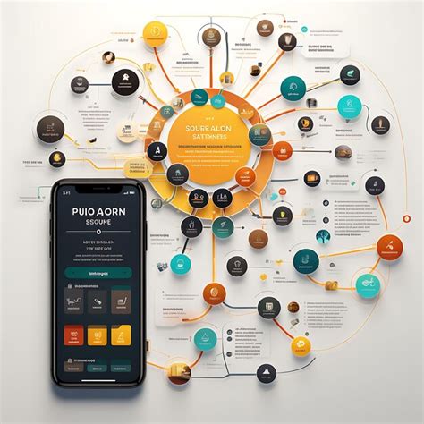 premium photo mobile app layout design of psychology lessons mind map