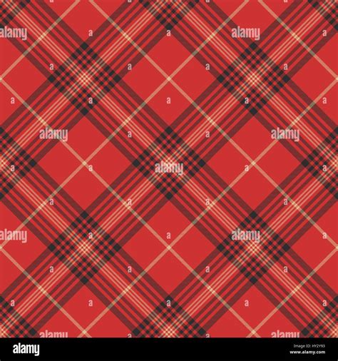 Check Red Tartan Seamless Pattern Vector Illustration Stock Vector