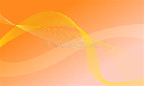 Yellow Lines Curve Wave Soft Gradient Abstract Technology Background Stock Vector Illustration