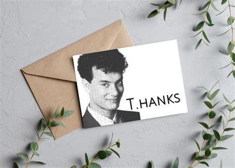 Thank You Card Tom Hanks Thanks Etsy